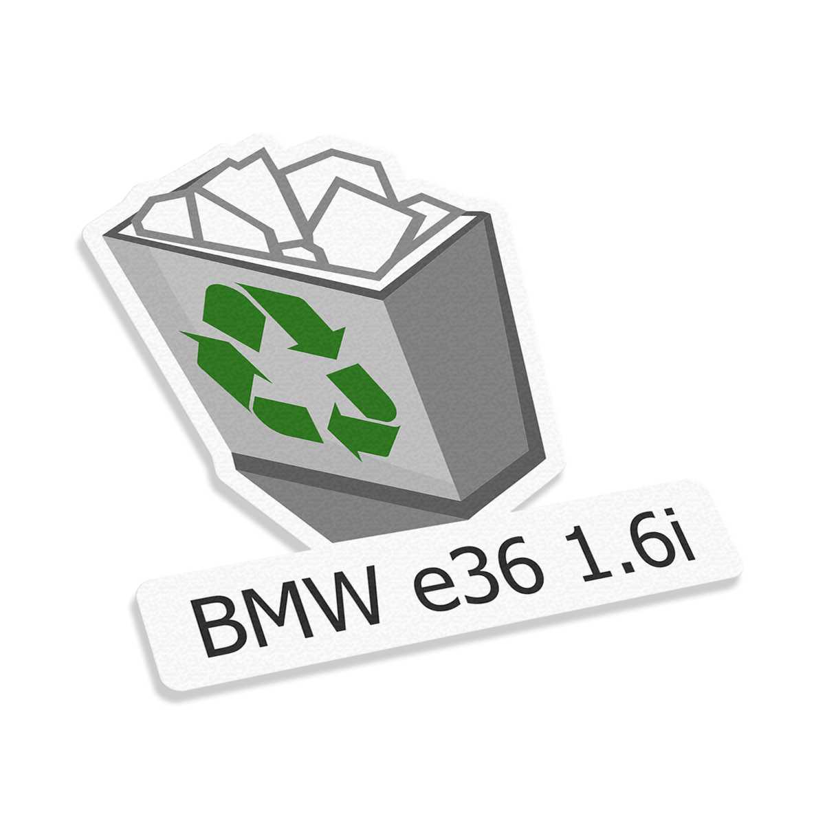 BMW e36 1.6i Trash | Stickers