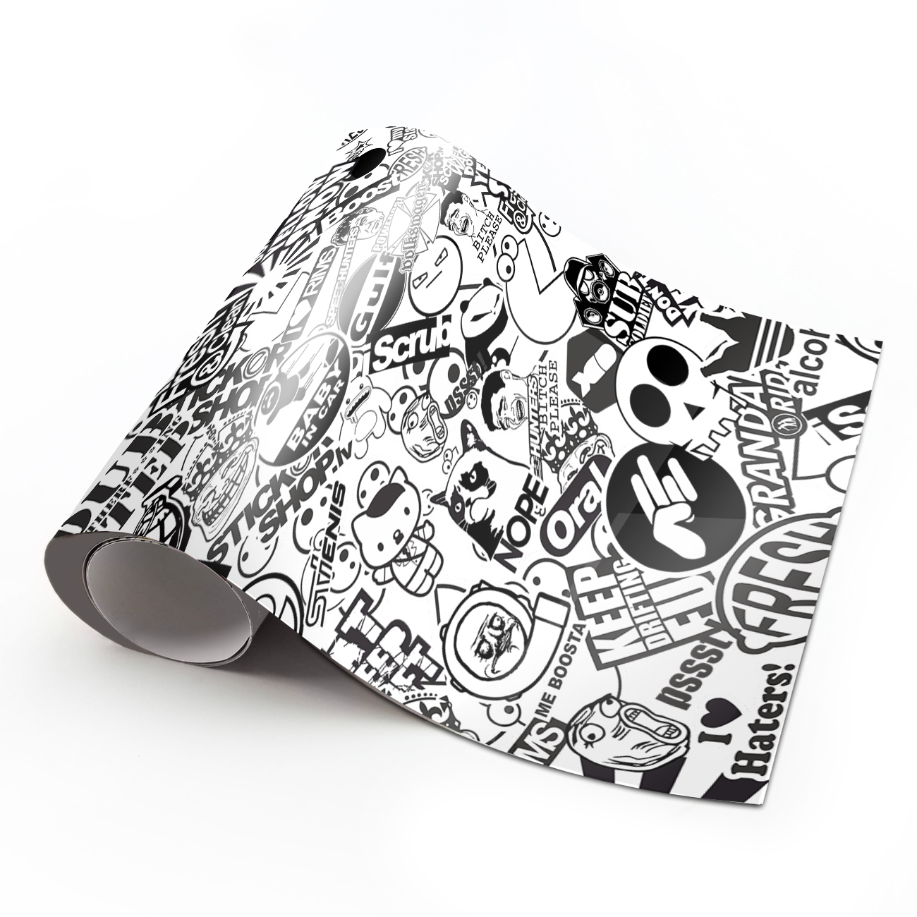 Black And White Stickerbomb V2 L | Stickerbomb