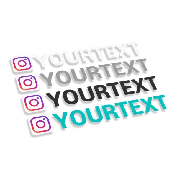 Instagram logo square with text #2 | Custom stickers | Instagram ...
